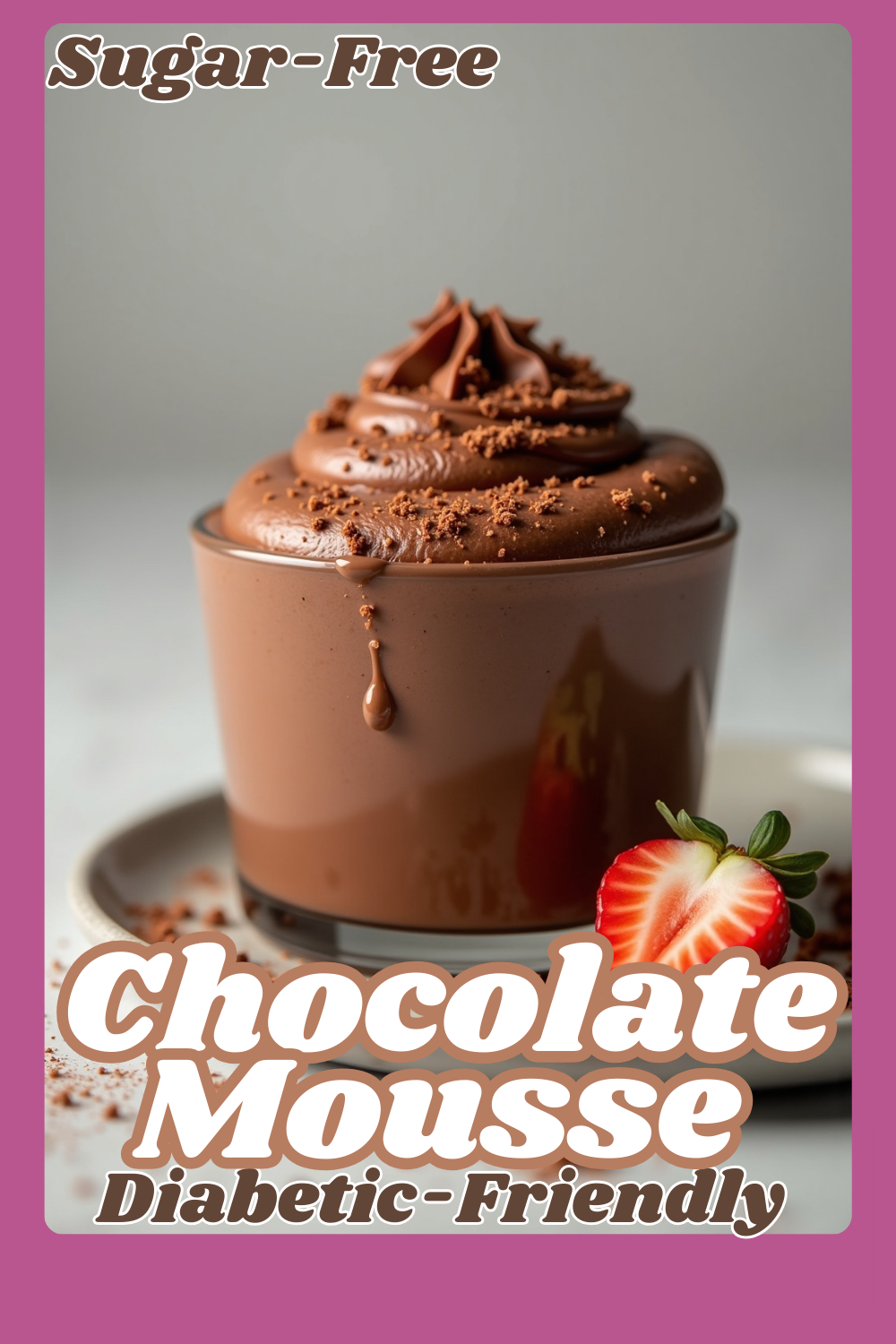 Sugar-Free Chocolate Mousse (Avocado Based) - Diabetic-Friendly Dessert